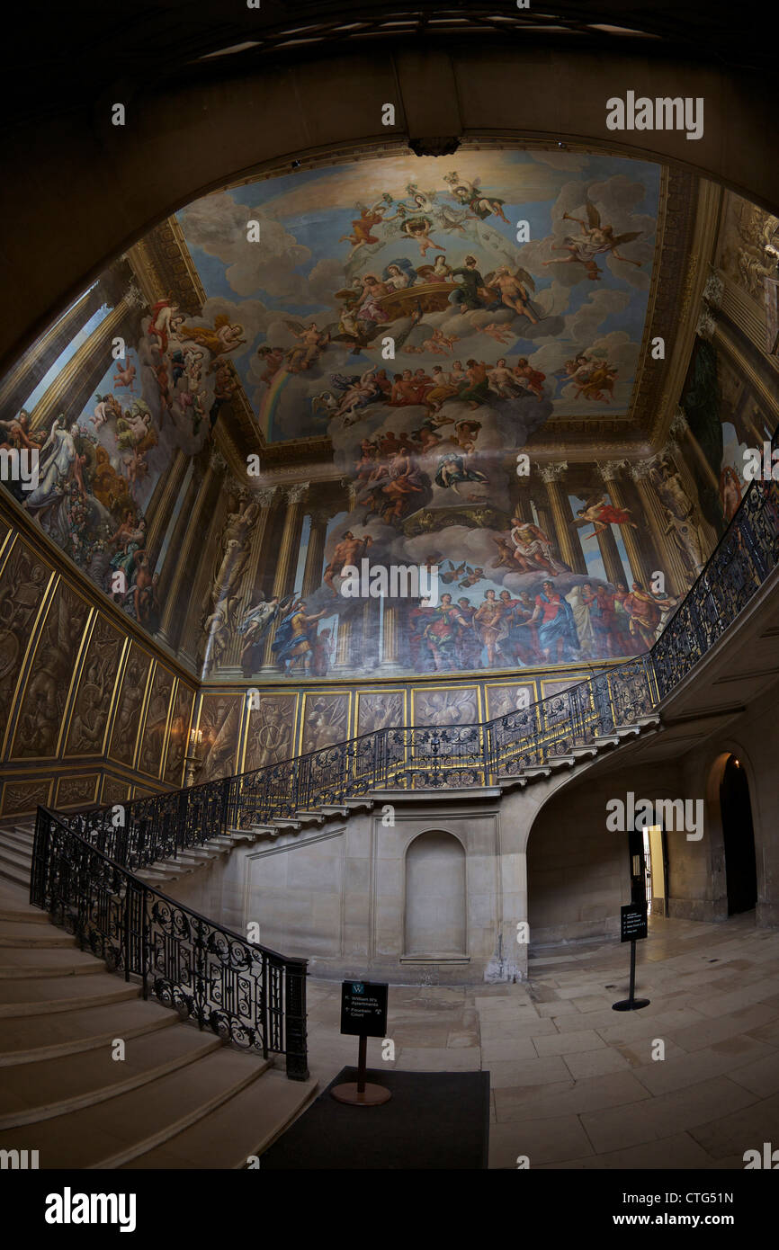 King's Staircase decorated circa 1700 by Antonio Verrio, Hampton Court ...