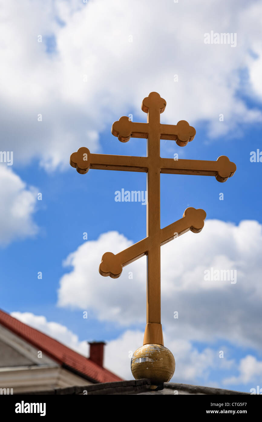 Orthodox cross - a symbol of religious Stock Photo - Alamy