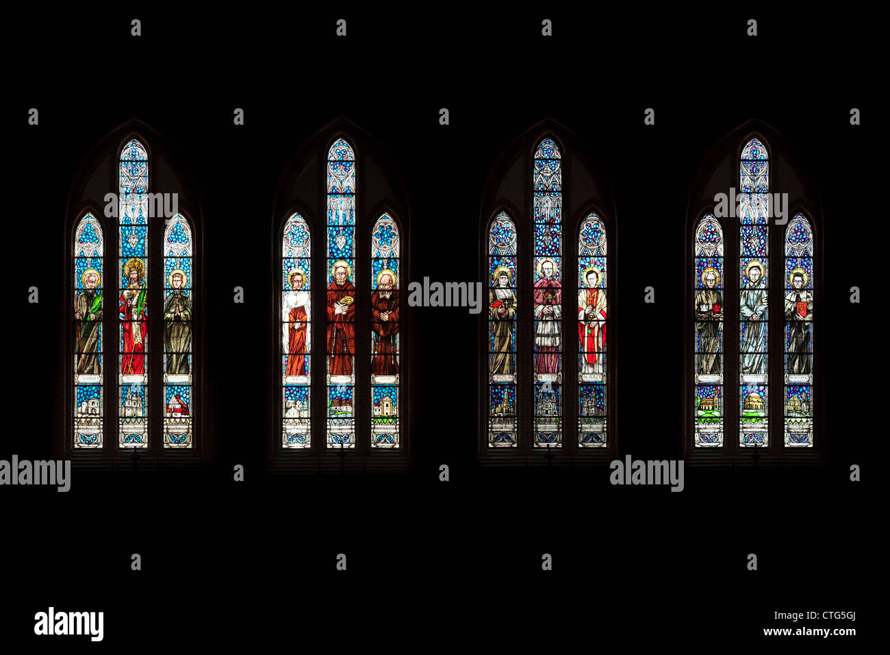 Stained glass window pain in hi-res stock photography and images - Alamy