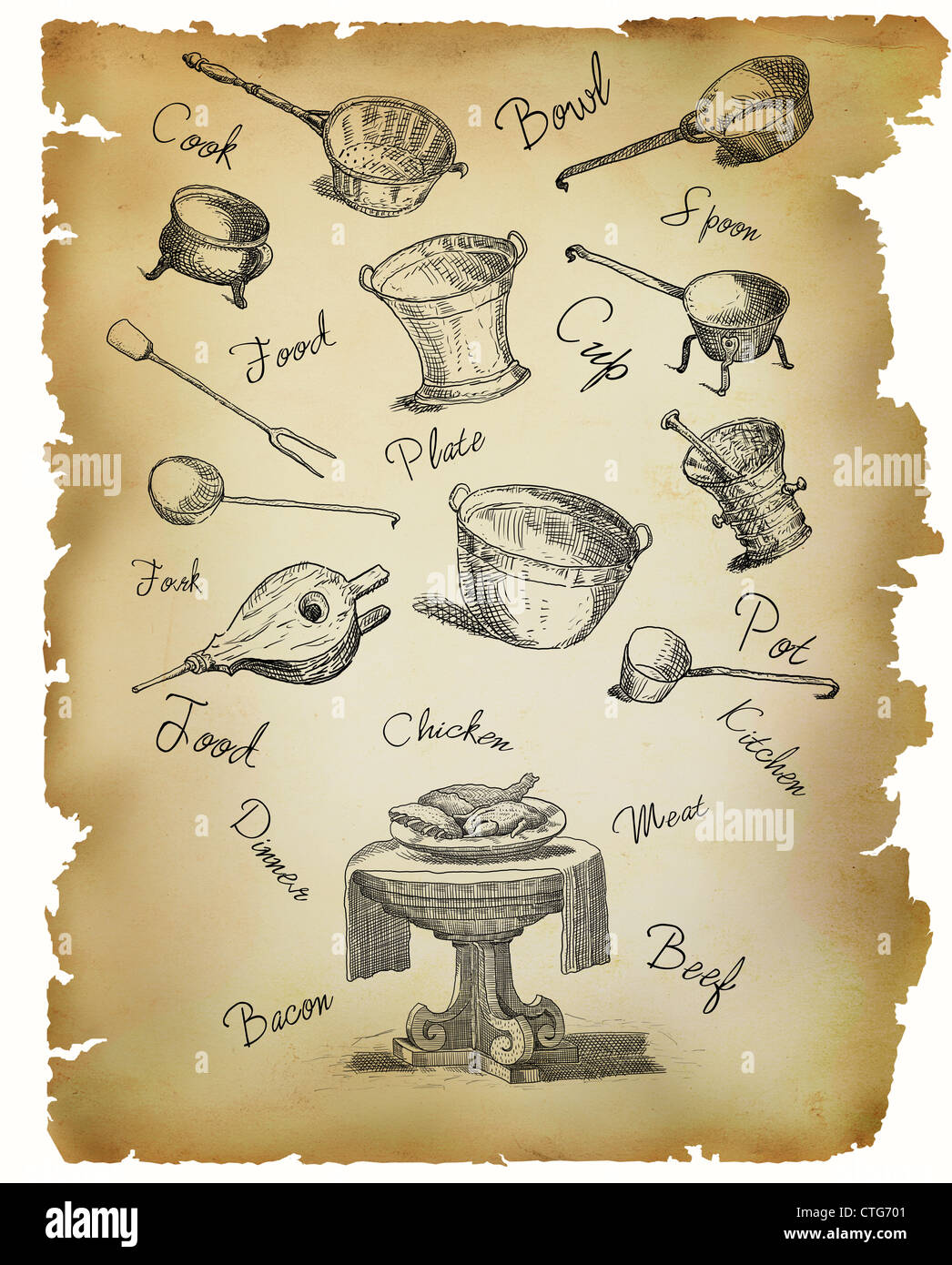 kitchen seamless background Stock Photo - Alamy