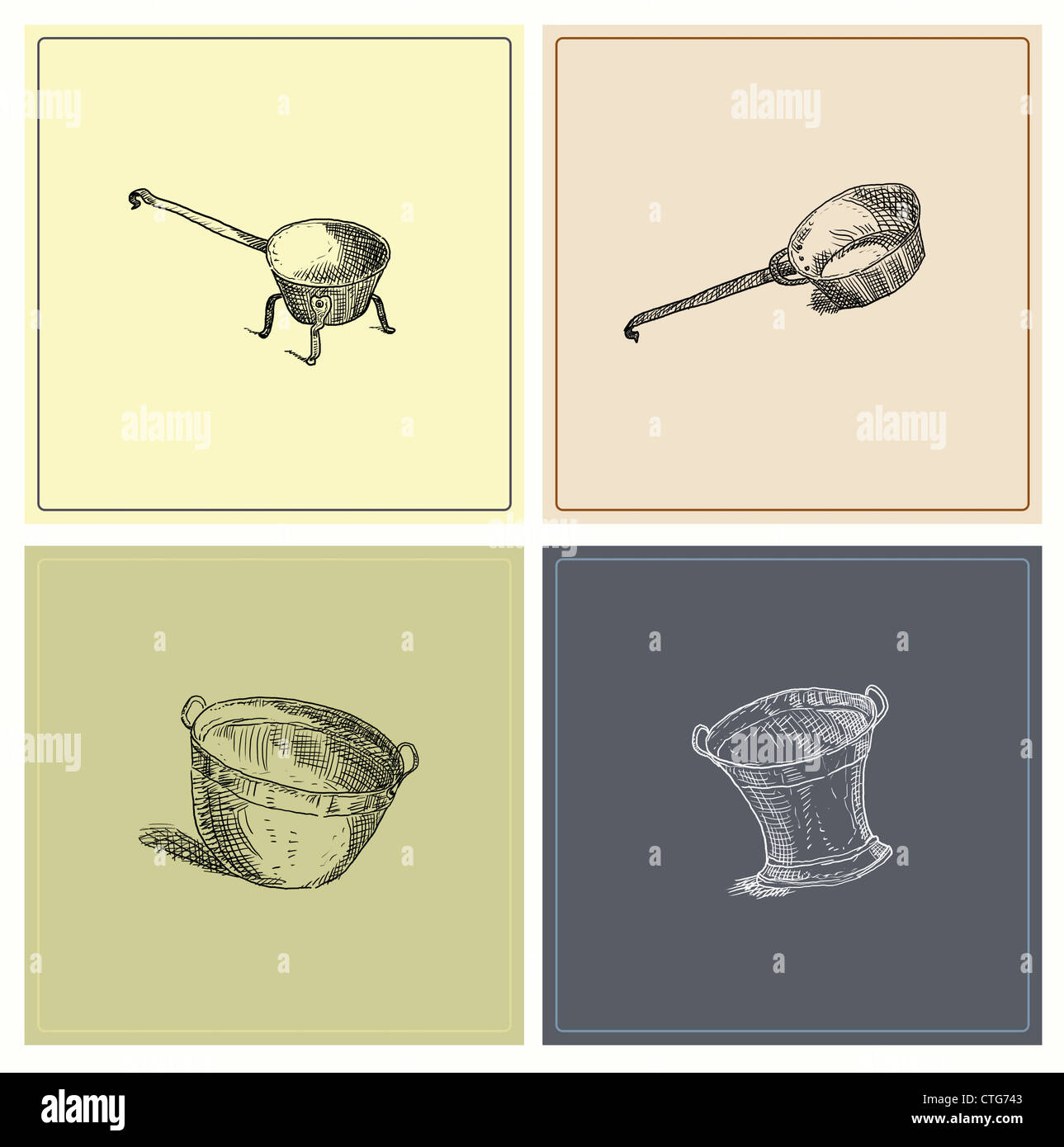 Kitchen recipe pattern Cut Out Stock Images & Pictures - Alamy