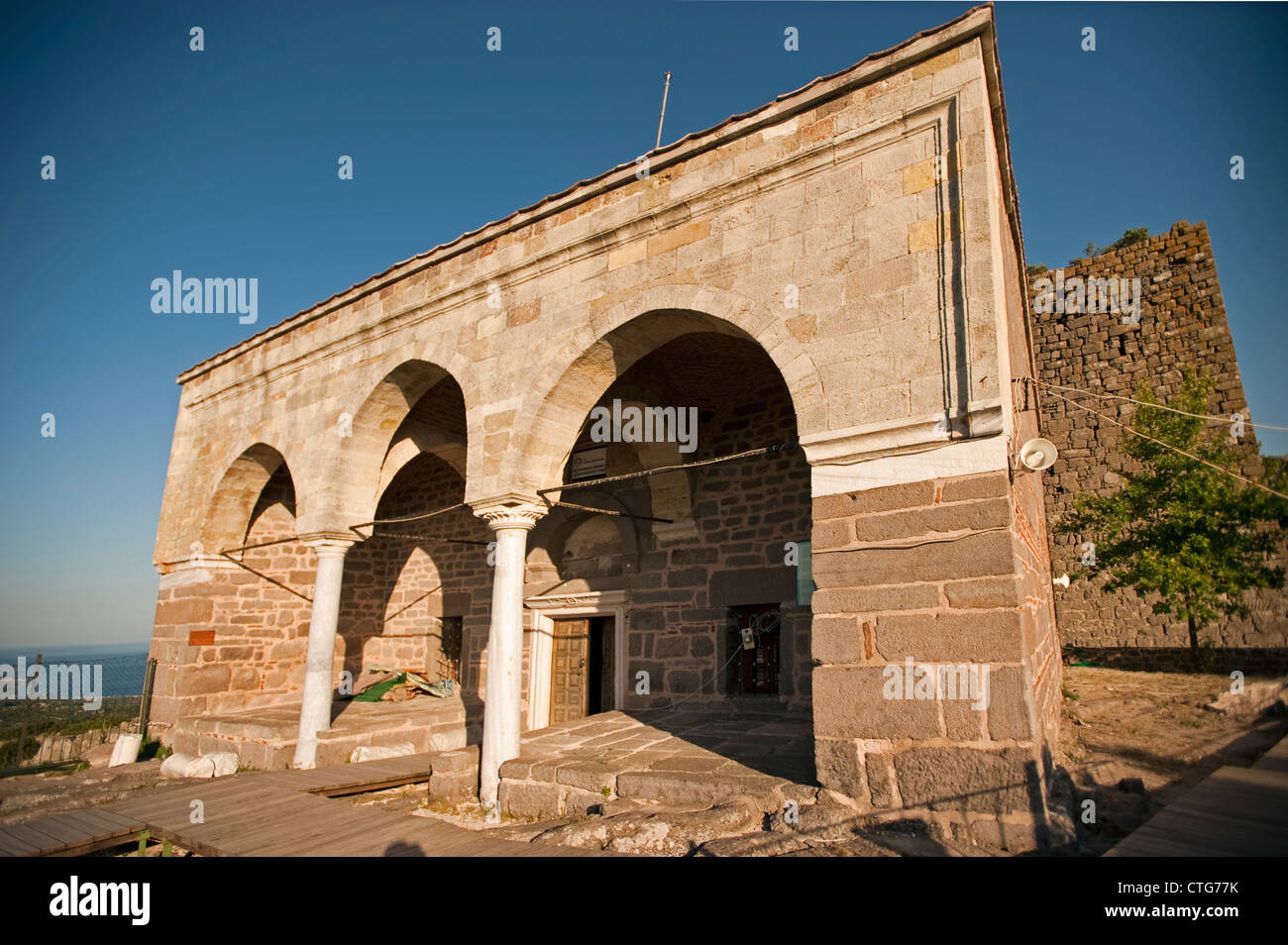 Behramkale Murat Hudavendigar Mosque, Assos ancient city Turkey Stock ...