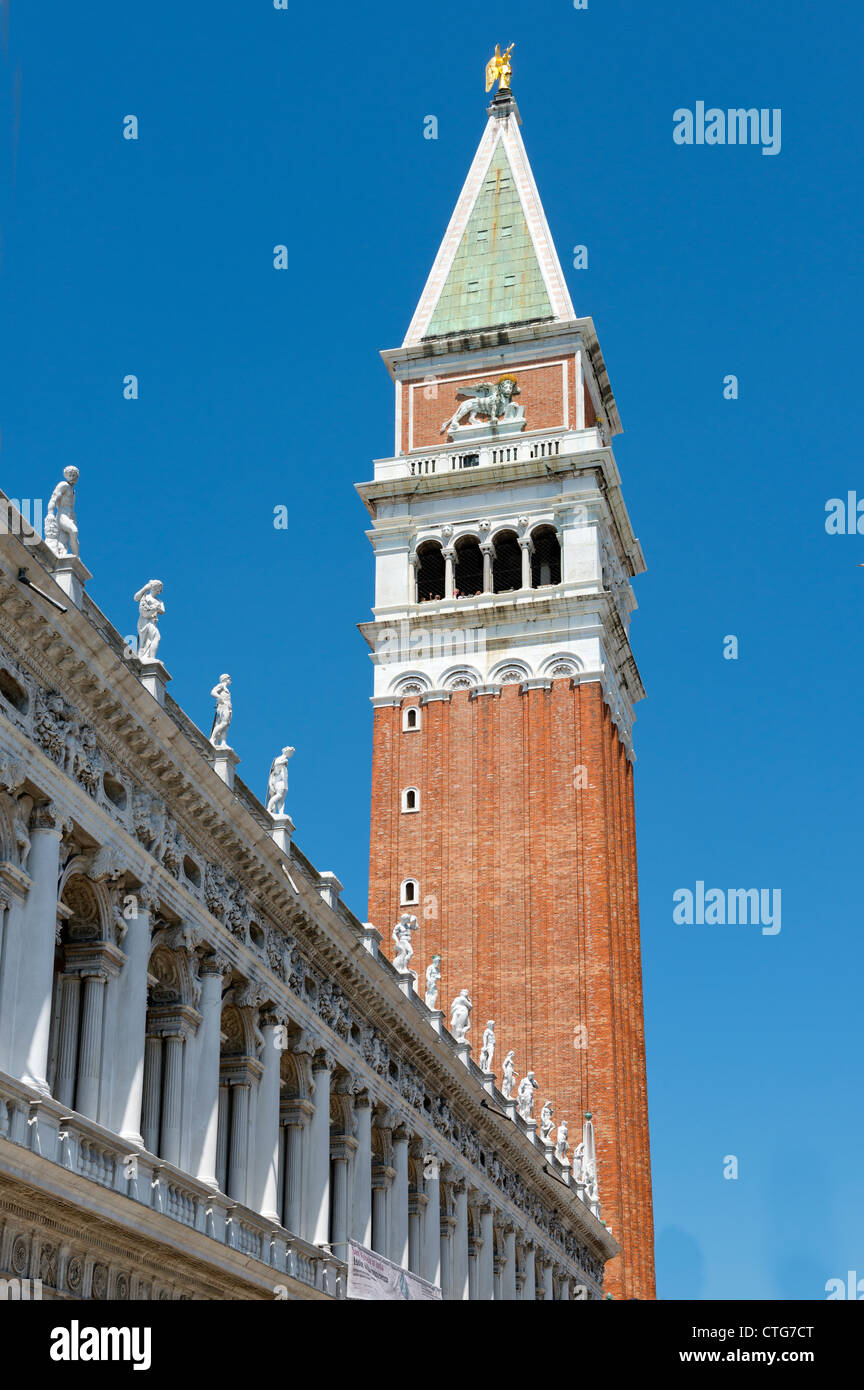 Bell Tower Saint Marks Square Venice Italy Stock Photo - Alamy