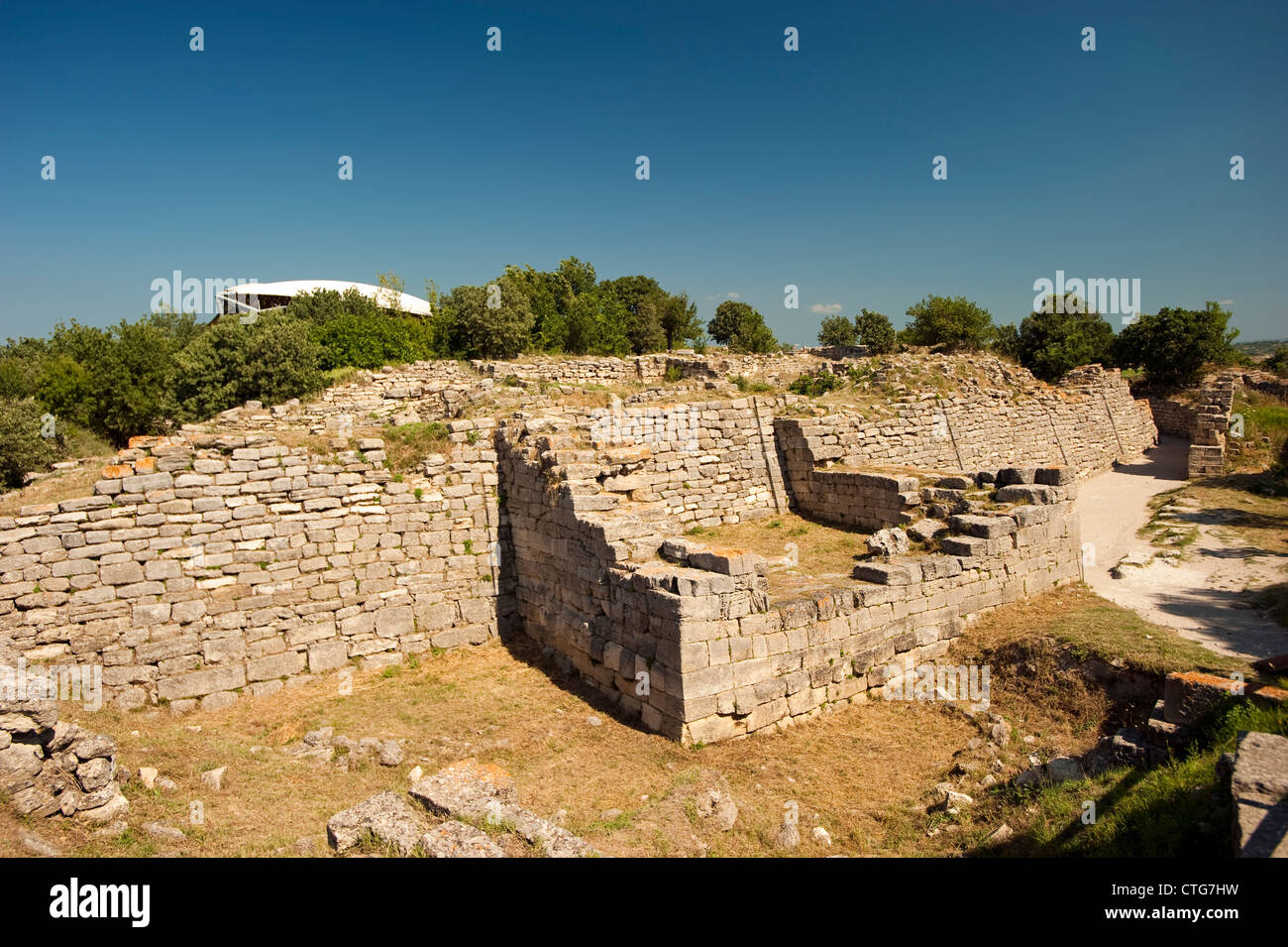 Fortification walls of ancient Troia II and III BC 2500 Troy Çanakkale ...