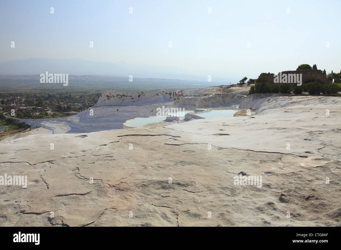 Terraces and hot springs at Pamukkale in Turkey Stock Photo - Alamy