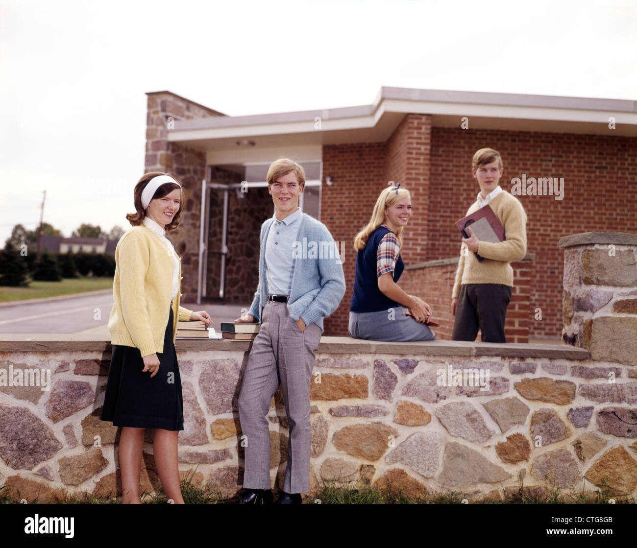 1960s college students boy hi-res stock photography and images - Alamy