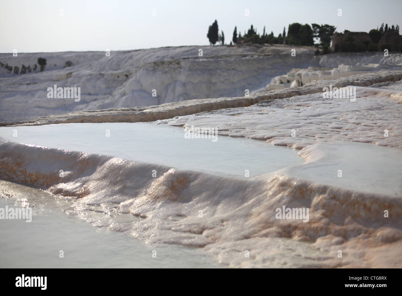 Travertine and hot springs at Pamukkale in Turkey Stock Photo - Alamy