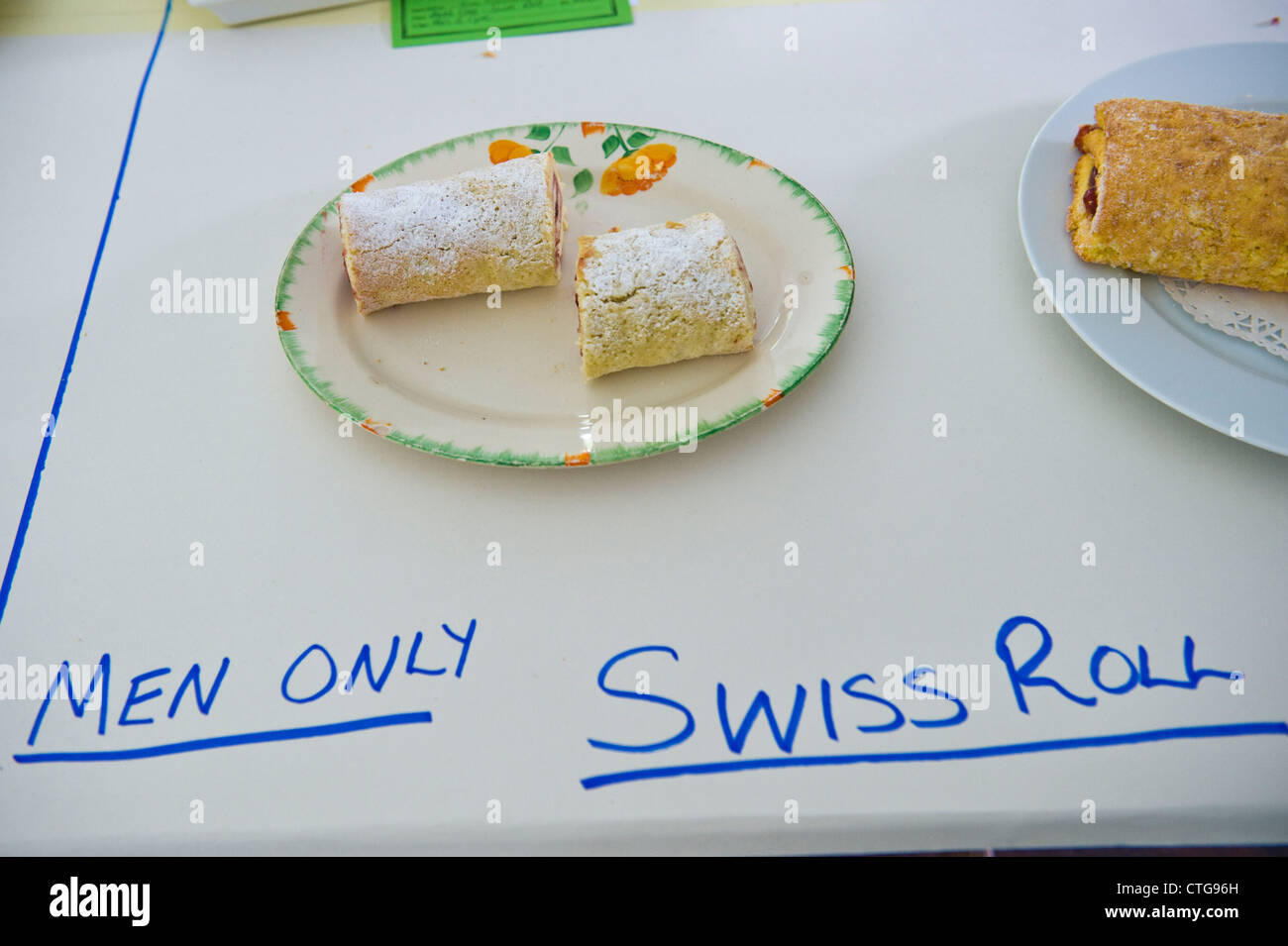 Swiss roll entry for men only in the produce section at small rural ...