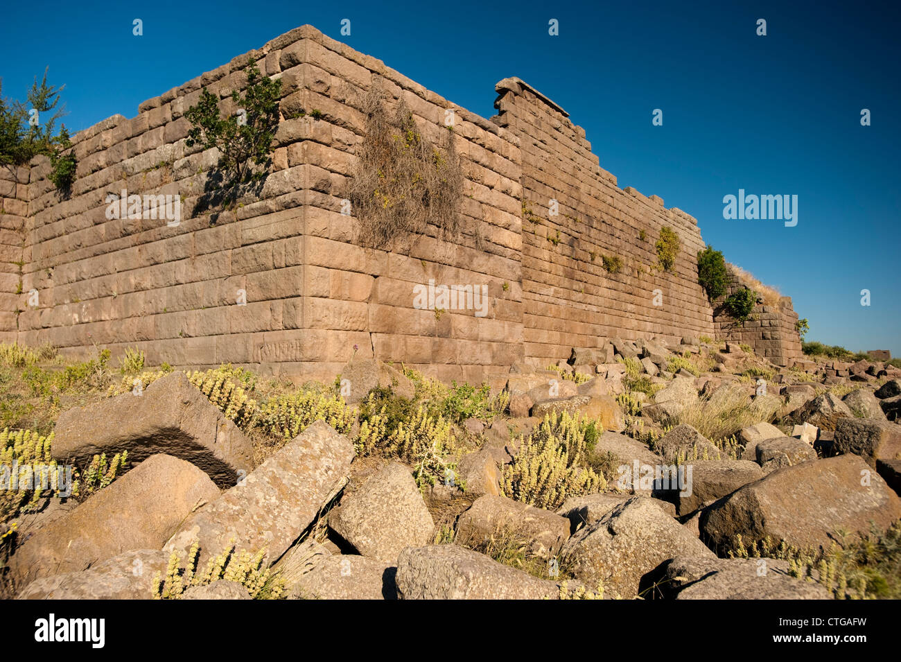 City walls of ancient Assos Turkey Stock Photo - Alamy