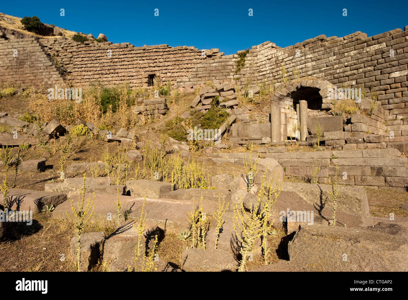 Western gate and necropolis of ancient city Assos Turkey Stock Photo ...