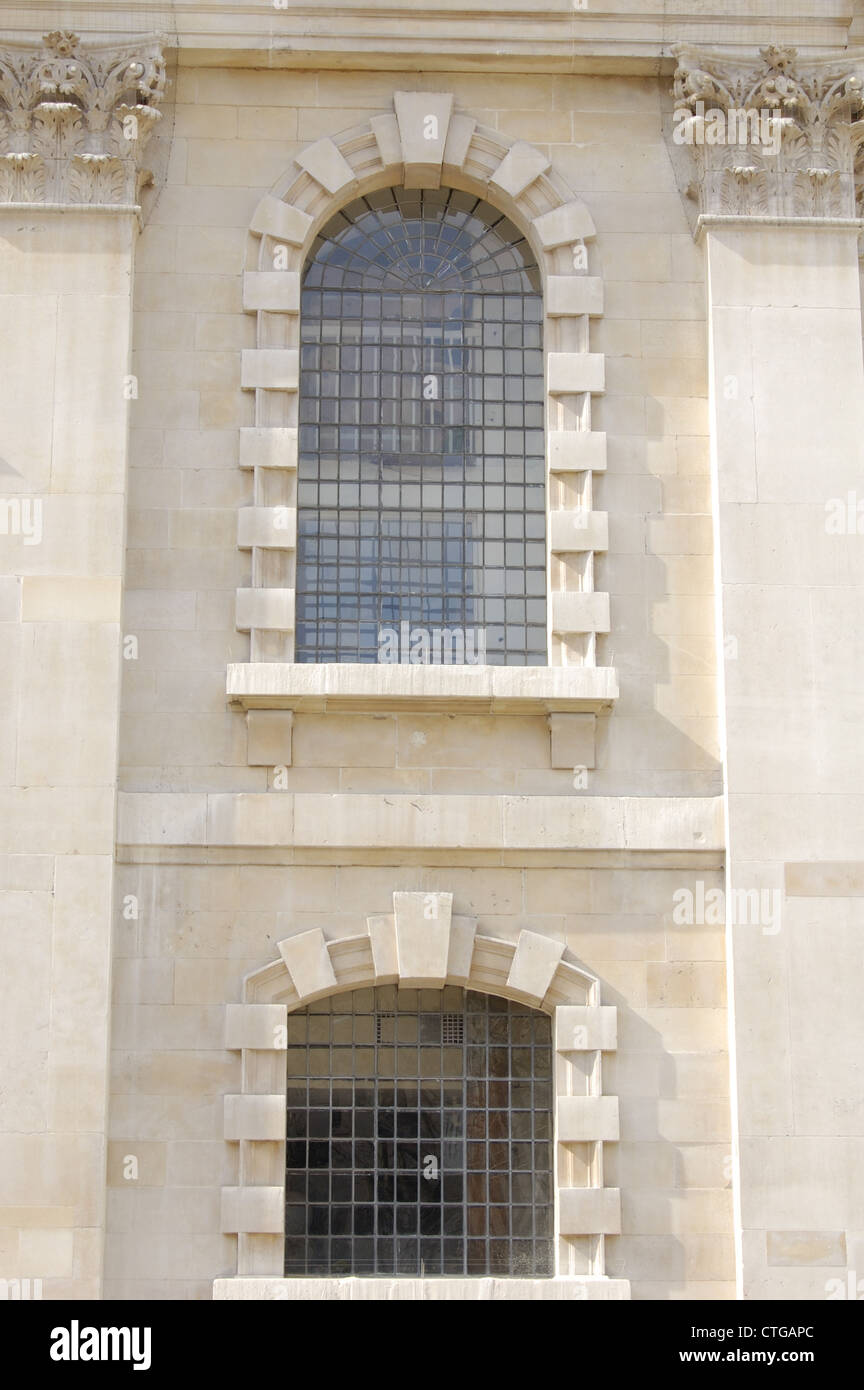 Arch window on Saint Martin in the Fields church in London, England ...