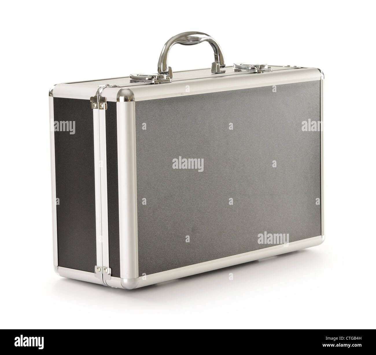 Black professional suitcase isolated on white Stock Photo - Alamy