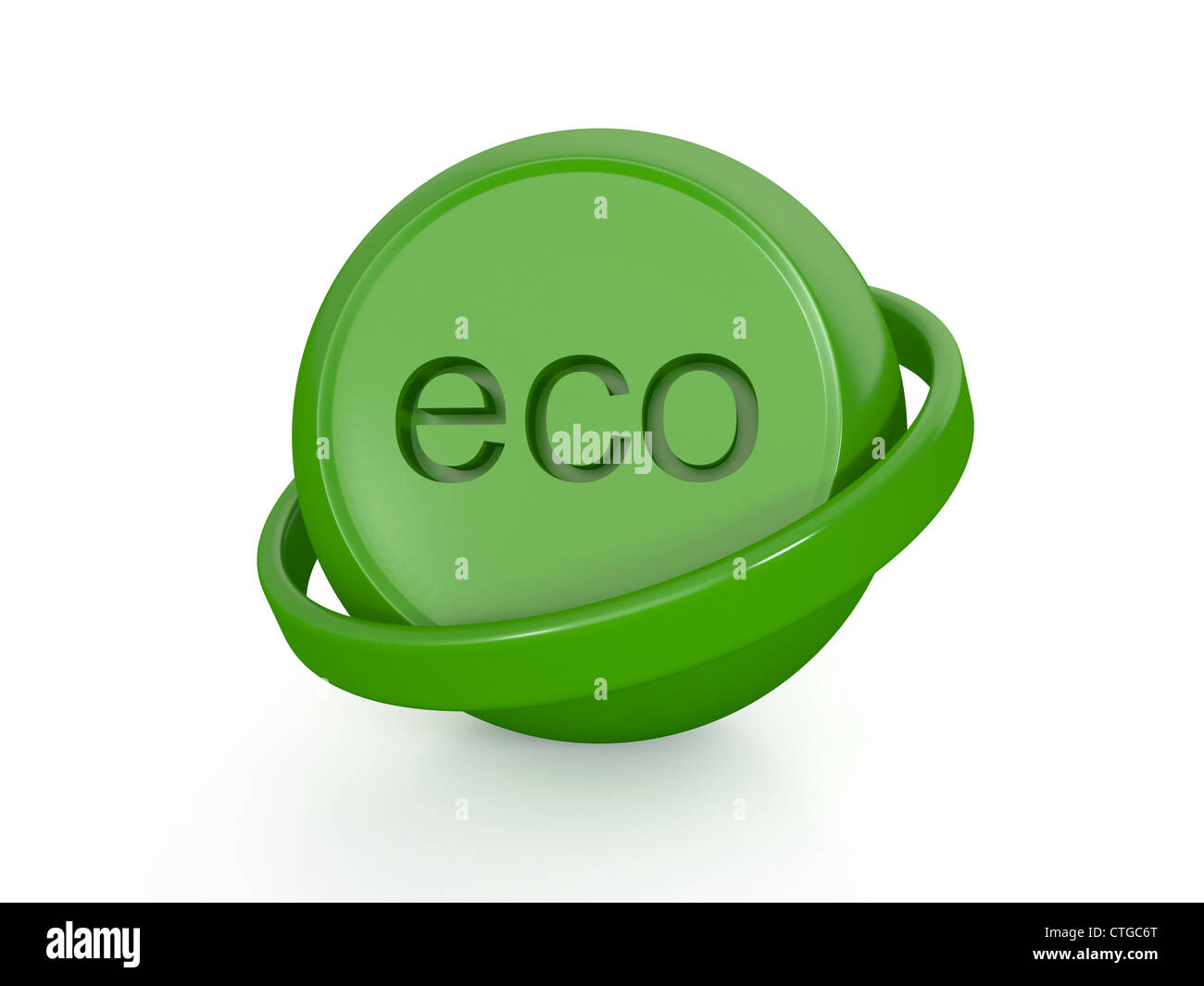 Green eco sphere icon isolated on white background Stock Photo - Alamy