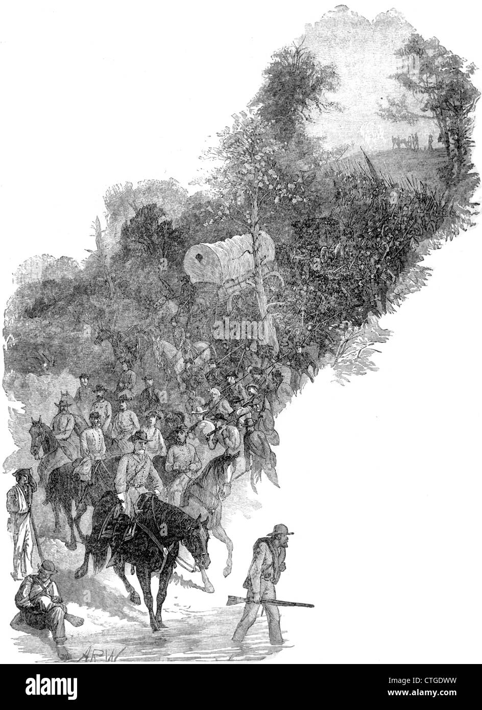 1860s 1863 RETREAT GENERAL ROBERT E LEE ARMY OF NORTHERN VIRGINIA AFTER ...