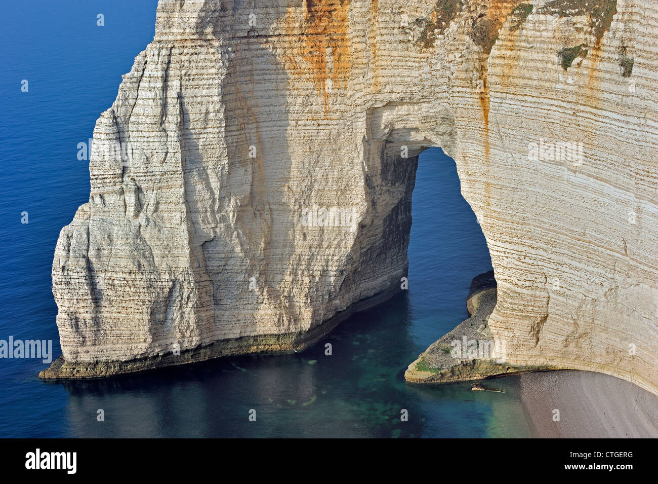 La Manneporte, natural rock arch made by wind and water erosion in the ...