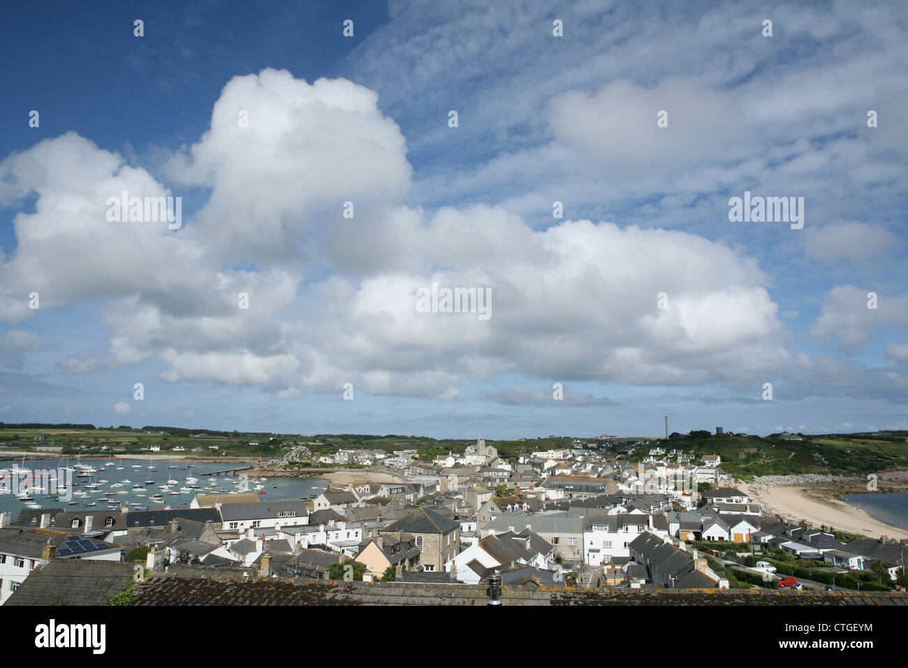 Hugh town St Mary's Scilly Isles Isles of Scilly Cornwall England UK ...