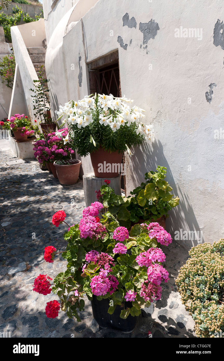 The Church of Panageria Episkopi on the island of Santorini Greece ...
