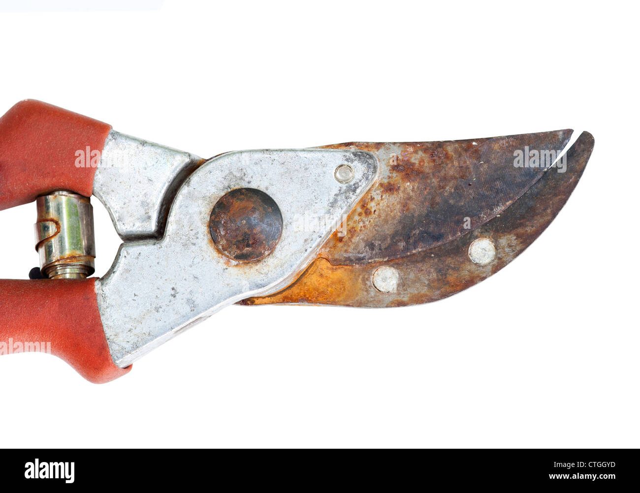 old rusty clippers - garden shears Stock Photo - Alamy