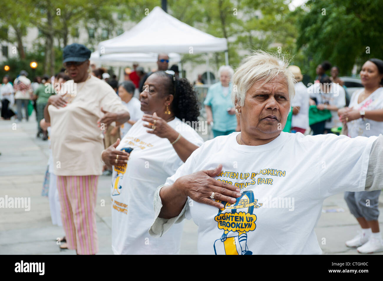 Senior citizens participate in a restorative movement class in Brooklyn ...