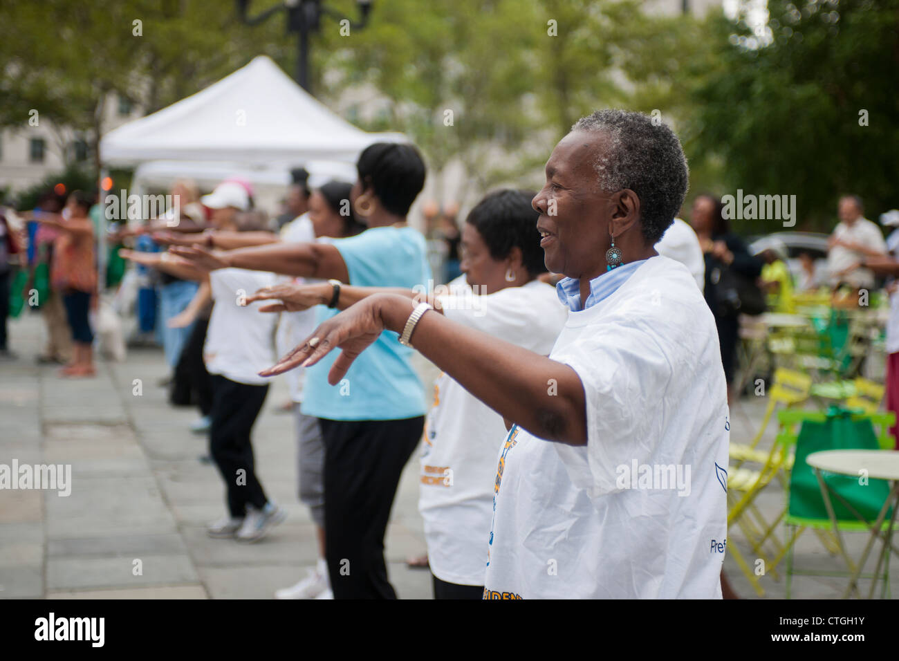 Senior citizens participate in a restorative movement class in Brooklyn ...