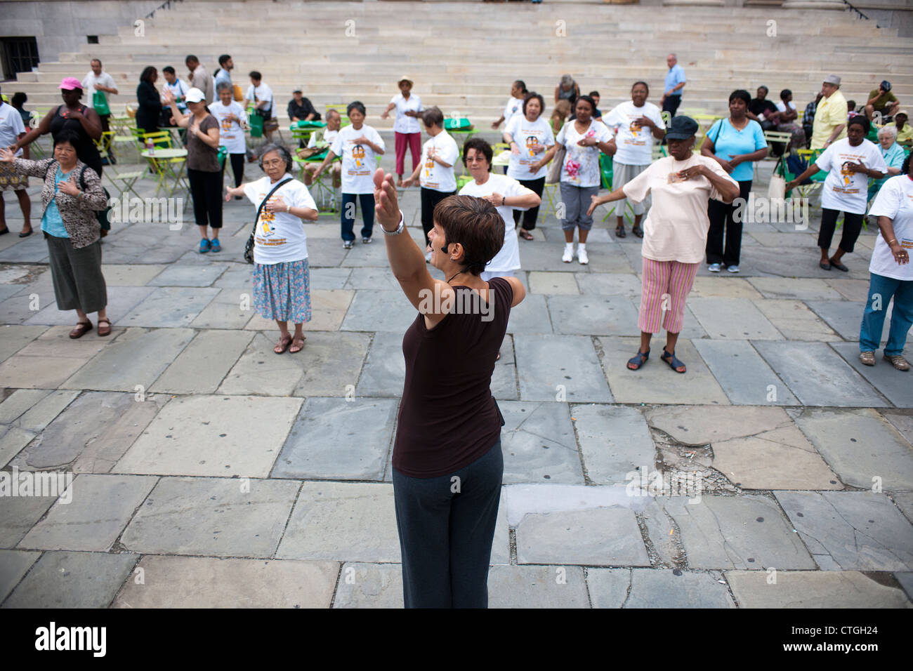 Senior citizens participate in a restorative movement class in Brooklyn ...