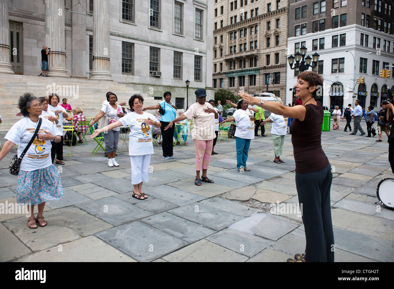 Senior citizens participate in a restorative movement class in Brooklyn ...
