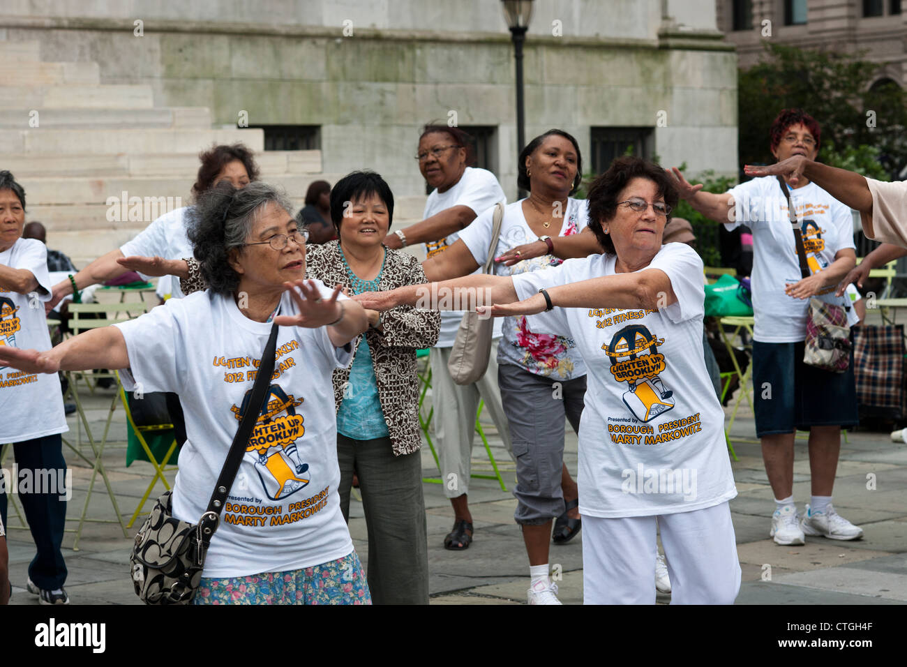Senior citizens participate in a restorative movement class in Brooklyn ...