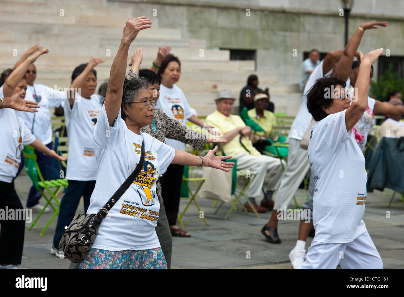 Senior citizens participate in a restorative movement class in Brooklyn ...