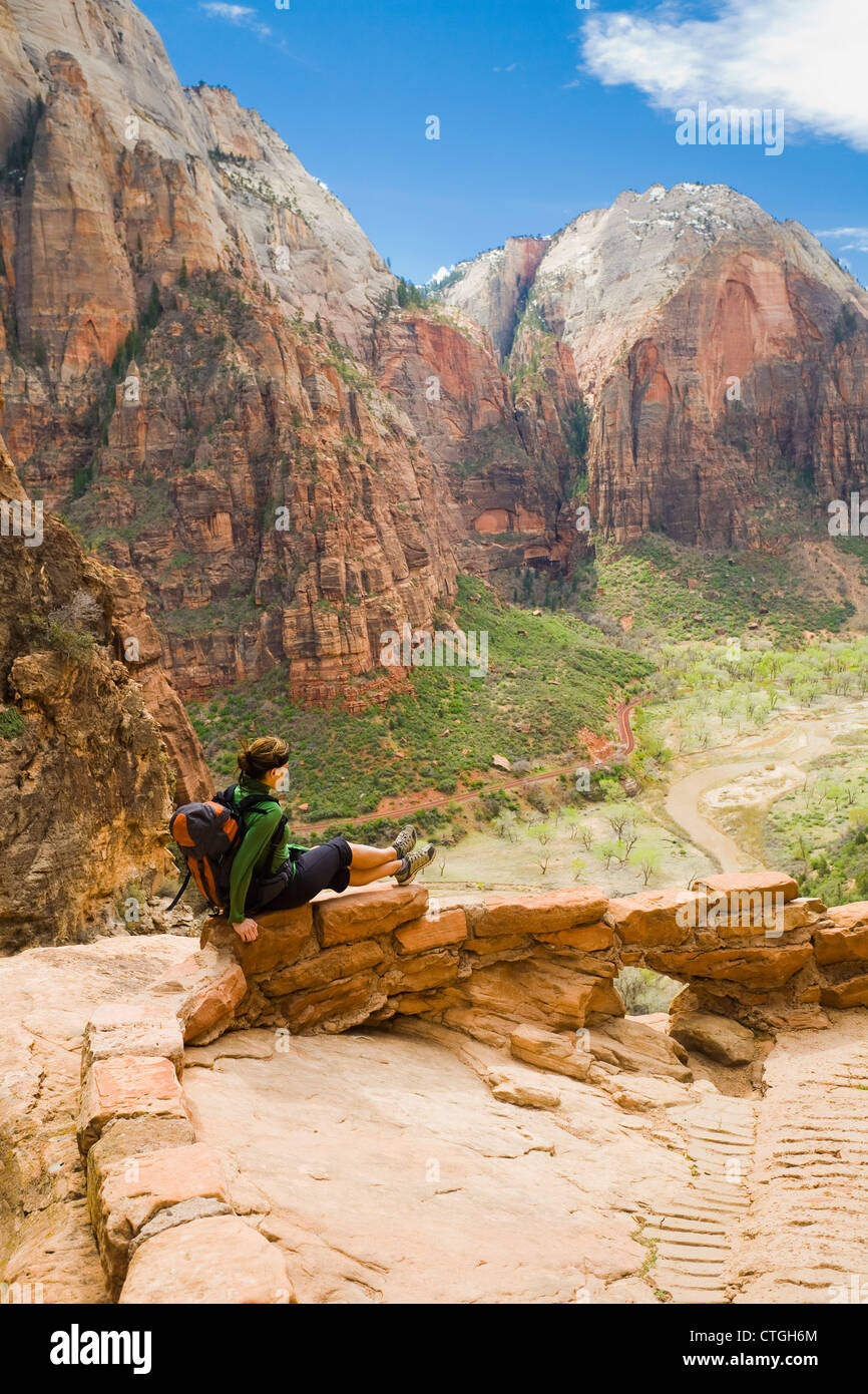 Woman hiker on path in hi-res stock photography and images - Alamy