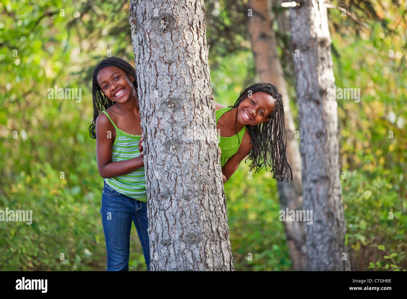 African children playing hide seek hi-res stock photography and images ...