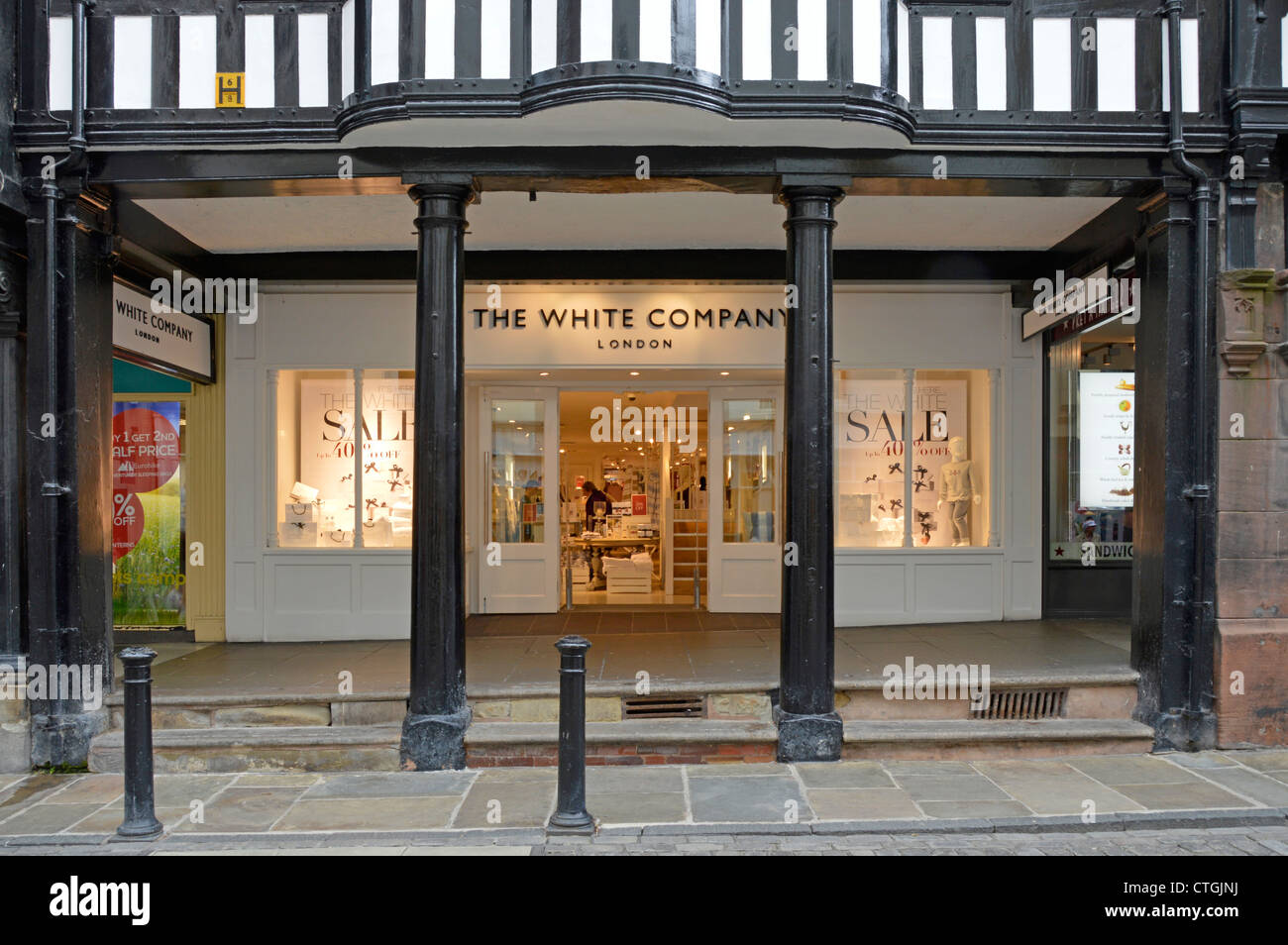 Shopfront premises of The White Company selling luxury bedding ...