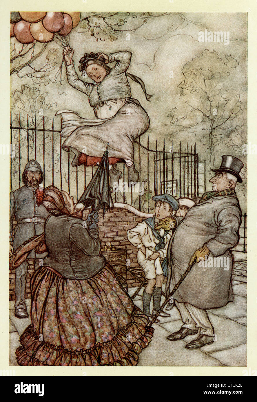 Illustration by Arthur Rackham from Peter Pan in Kensington Gardens ...