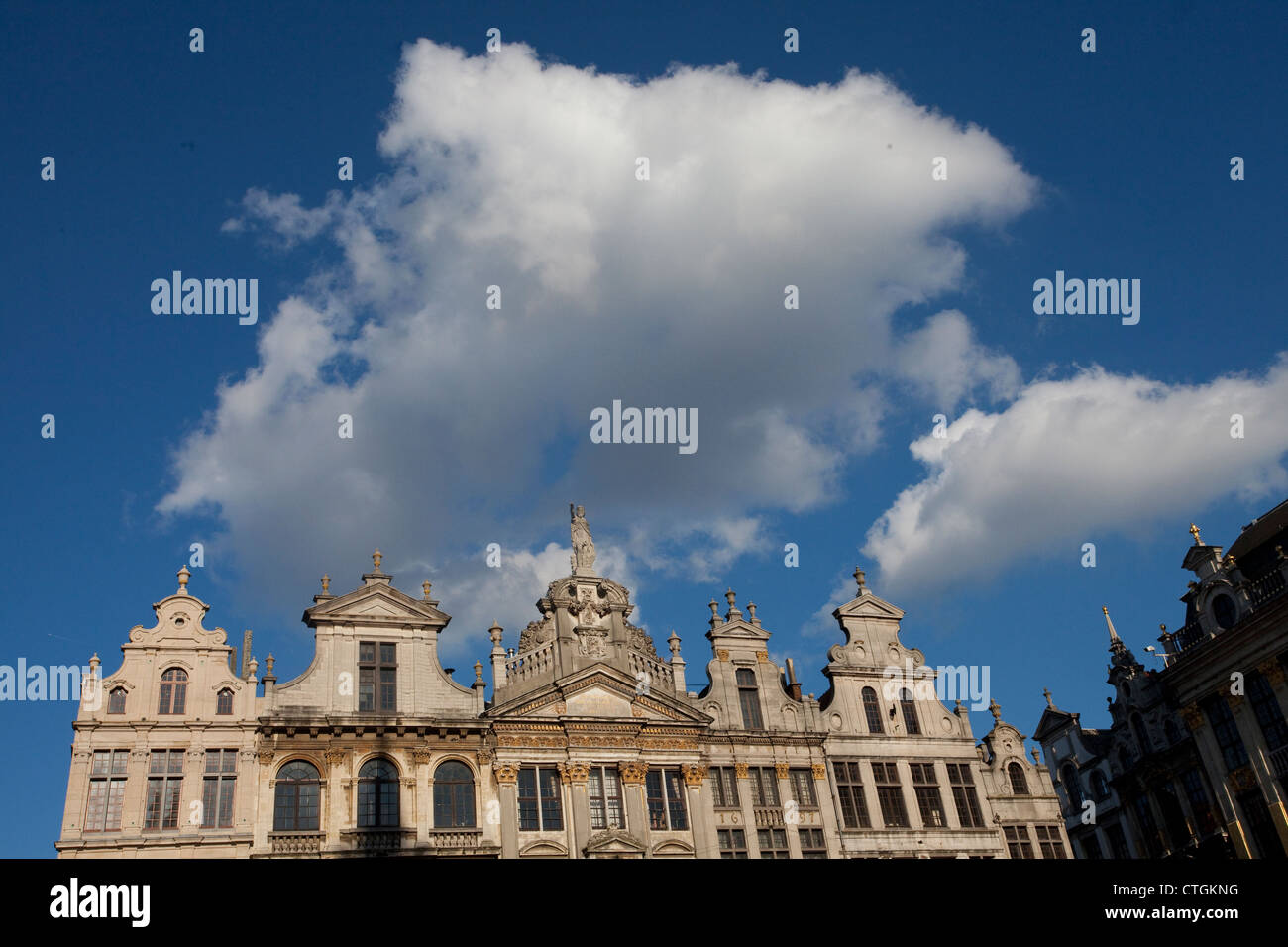 Grand place façades and clouds in Brussels, Belgium Stock Photo - Alamy