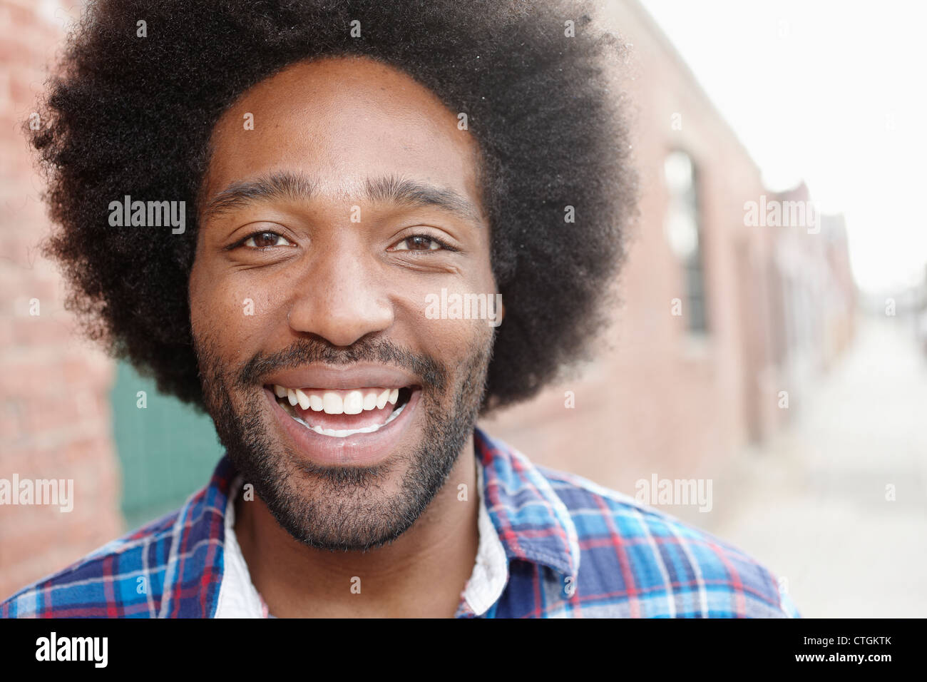 Smiling Black man Stock Photo - Alamy