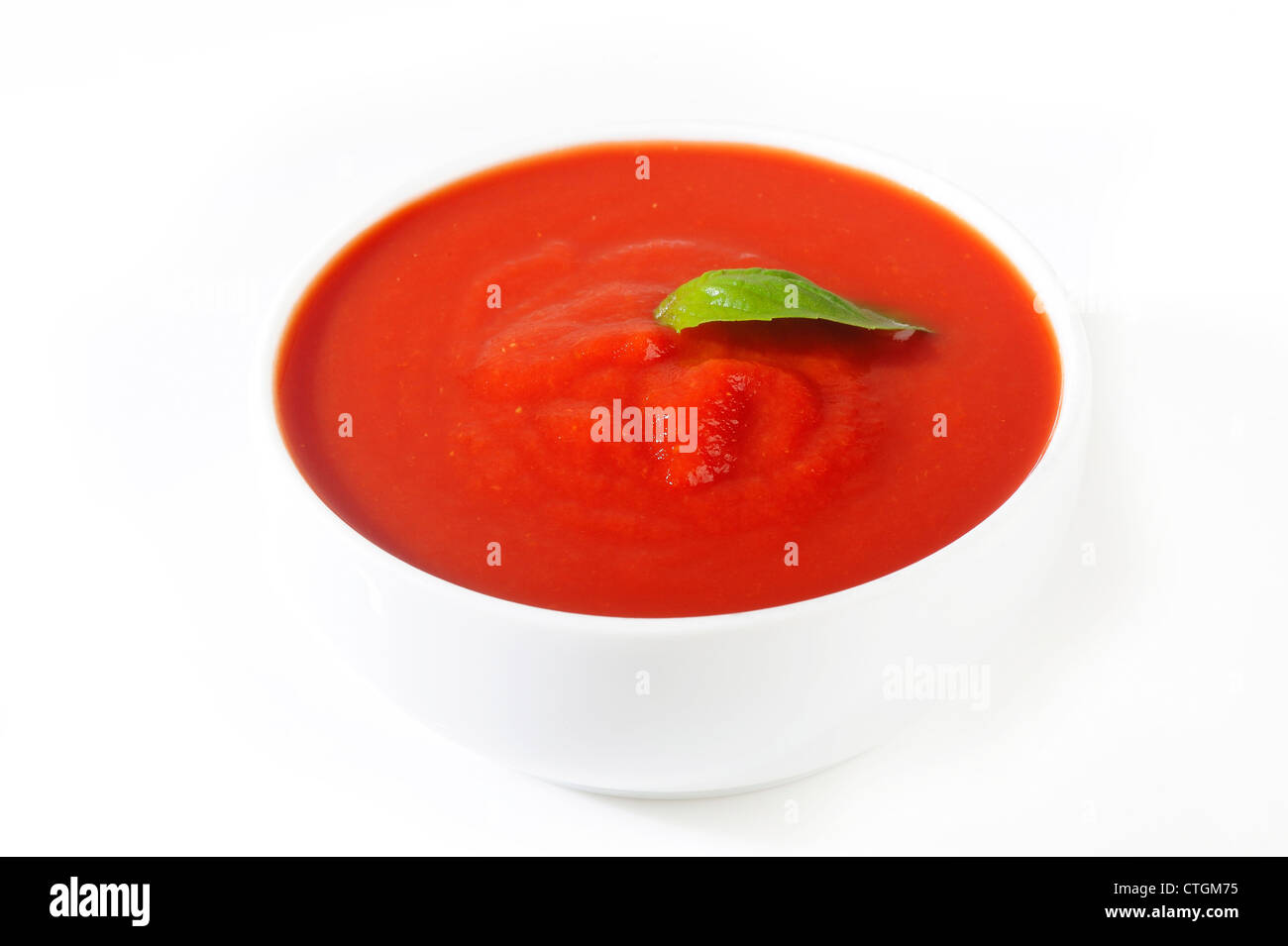 Red tomato basil leaf Cut Out Stock Images & Pictures - Alamy