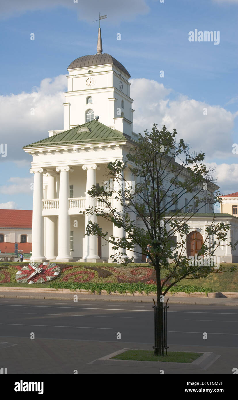Minsk. The capital of Belarus. Freedom Square and City Hall Stock Photo ...