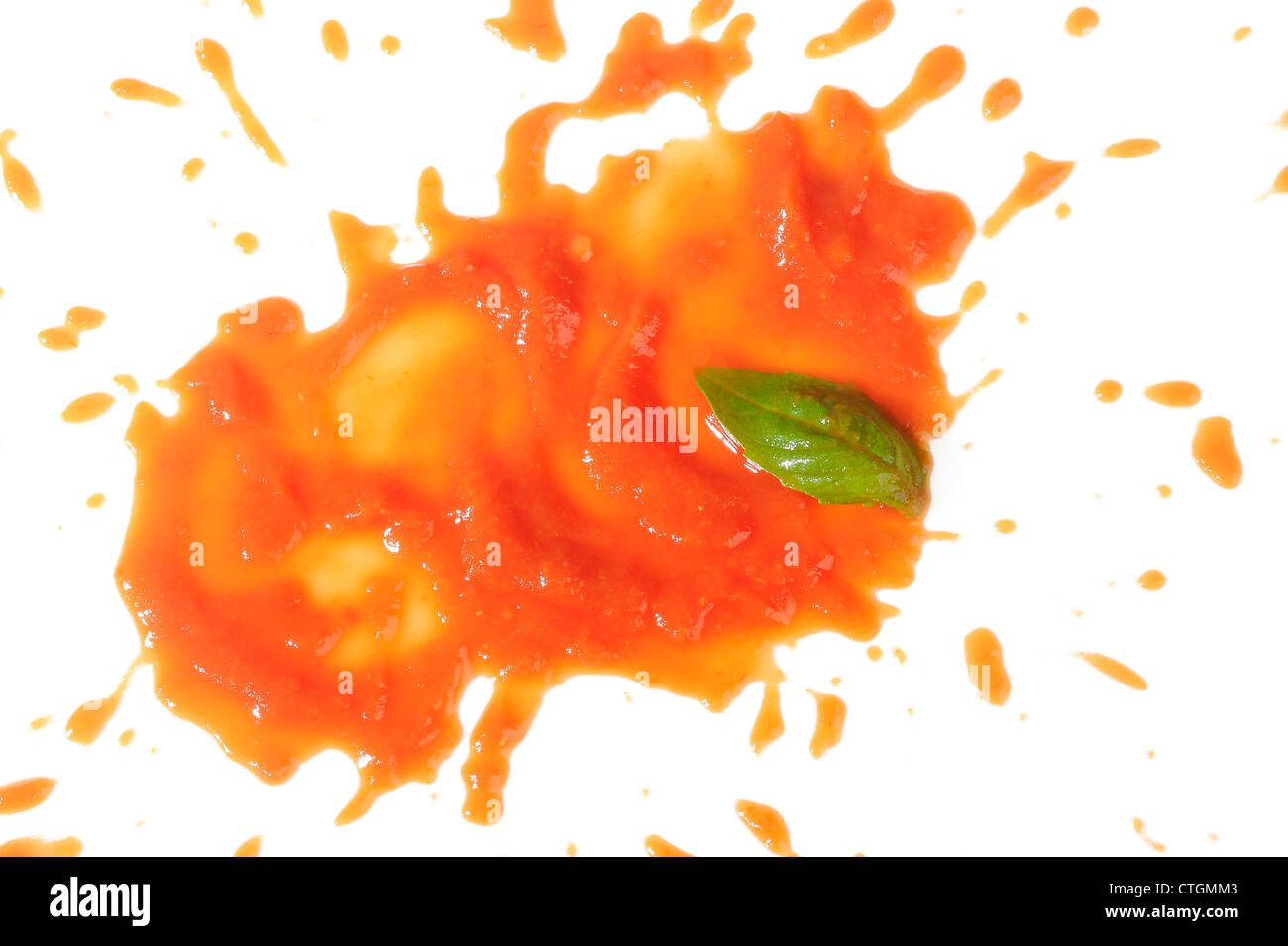 red ketchup splash on white background Stock Photo - Alamy