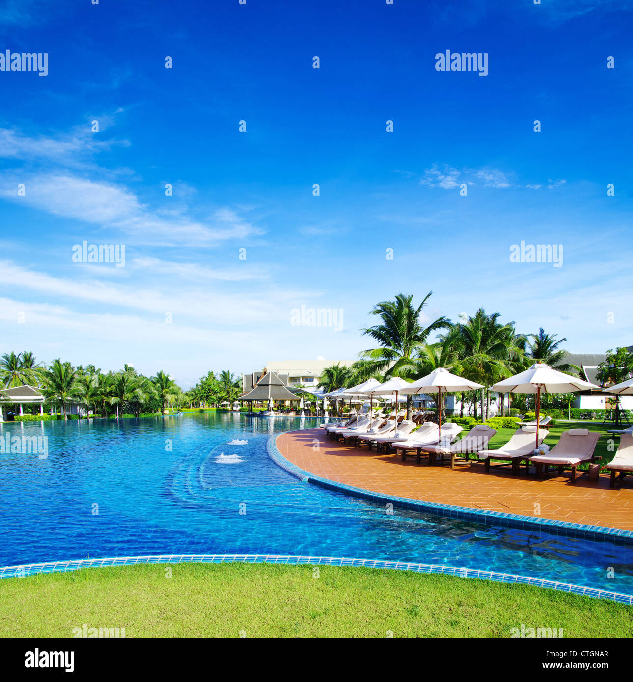 Beautiful swimming pool in Thailand Stock Photo - Alamy