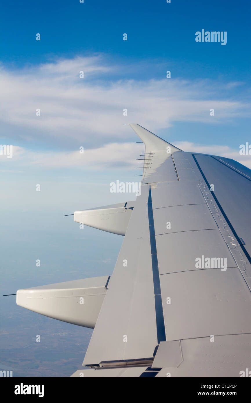 Looking through window of Airbus A320 aircraft to wing Stock Photo - Alamy