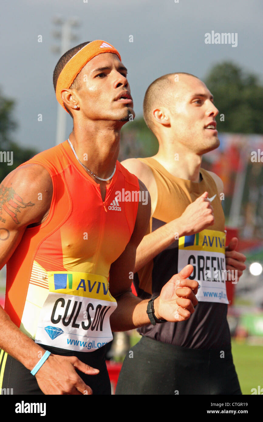 Javier CULSON (Puerto Rico) and David (Dai) Greene in the mens 400 ...