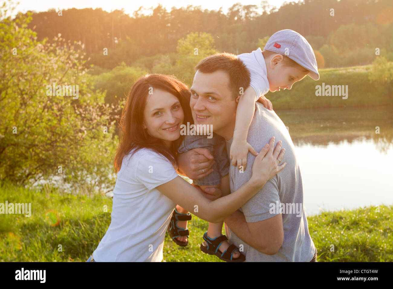 portrait of happy family Stock Photo - Alamy