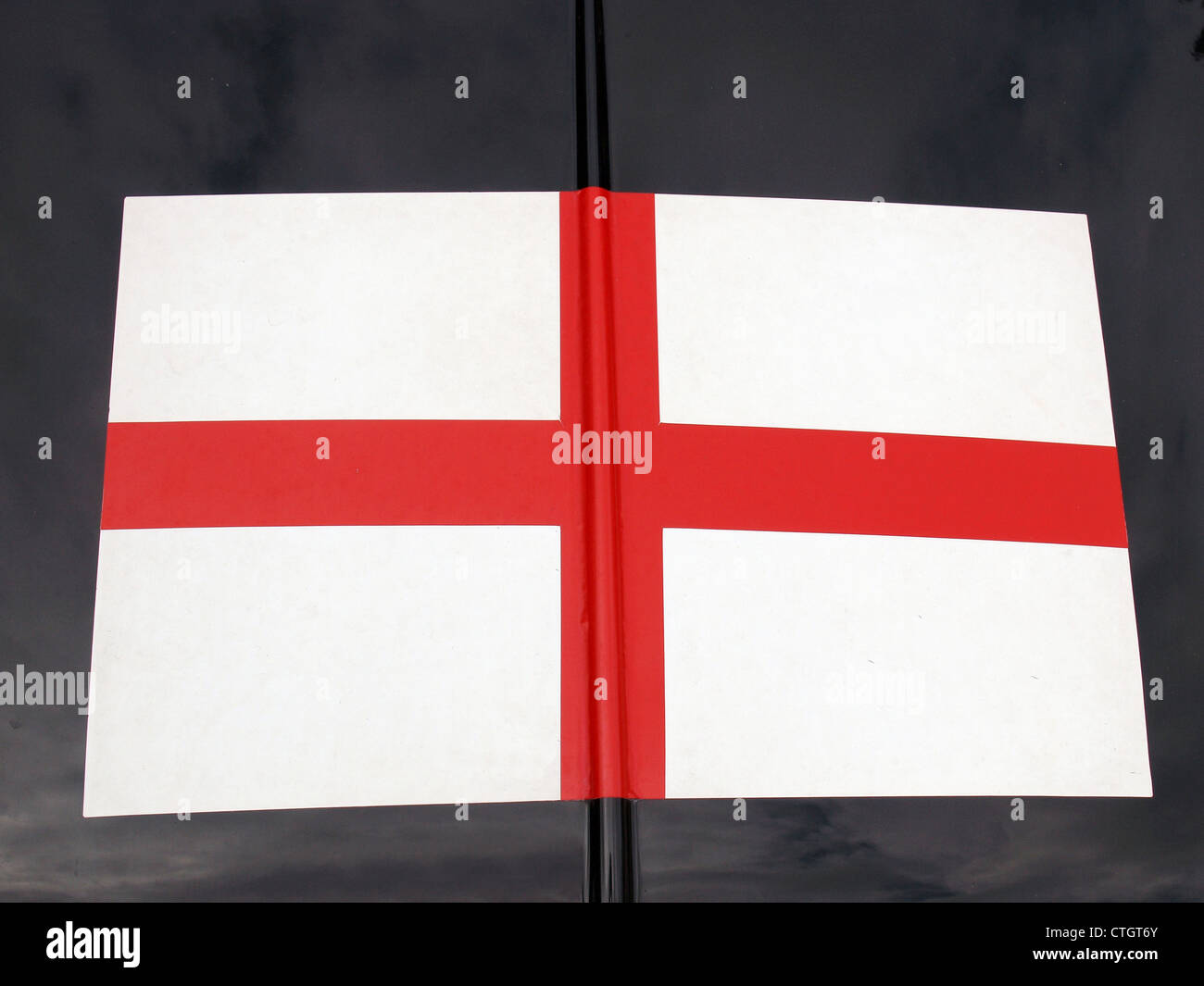English flag of England United Kingdom (UK) on a car top Stock Photo ...