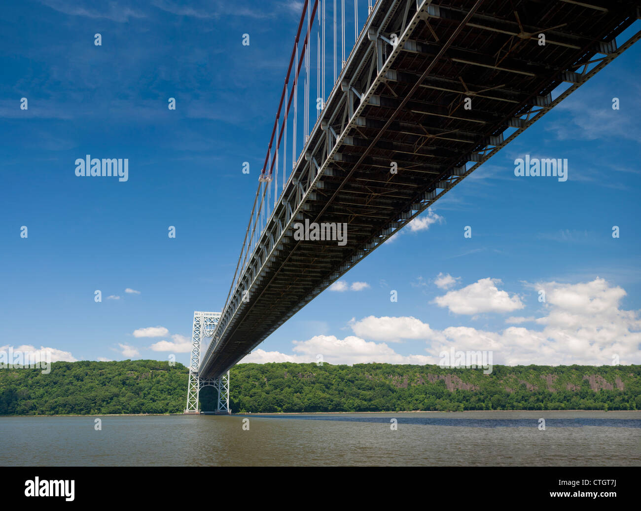 The Palisades cliffs seen from below the George Washington Bridge Stock ...