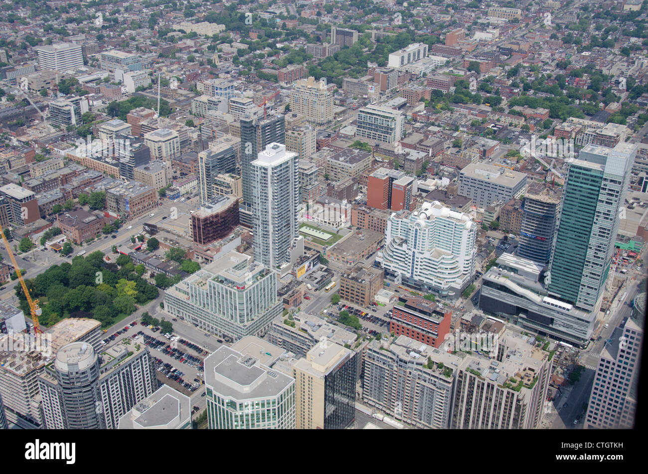 Canada, Ontario, Toronto. Downtown city overview from CN Tower Stock ...