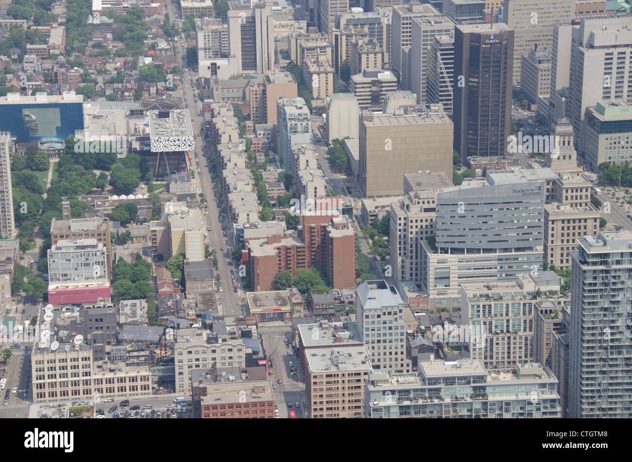 Canada, Ontario, Toronto. Downtown city overview from CN Tower Stock ...