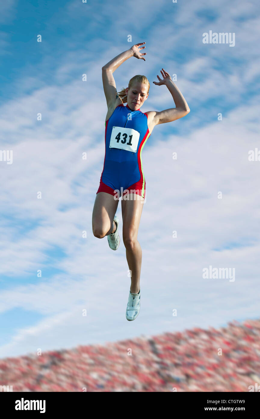 Long jump air athlete hi-res stock photography and images - Alamy