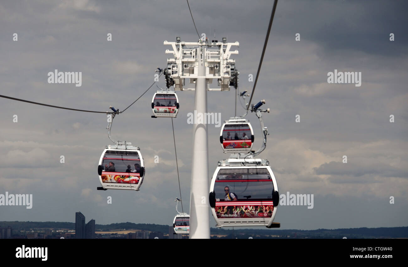 Emirates Air Line which is also known as the Thames Cable Car Stock ...