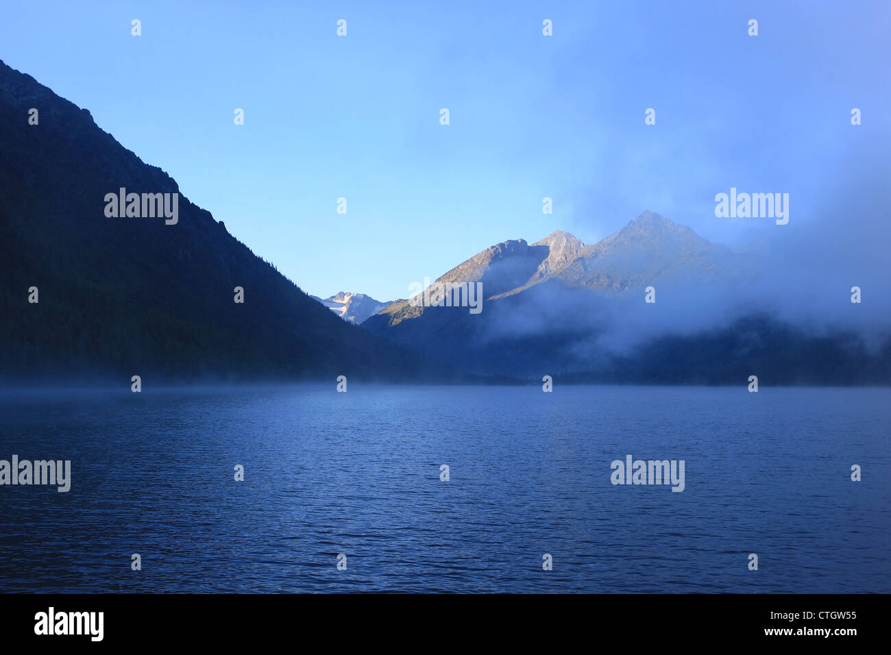 Fog over water Stock Photo - Alamy