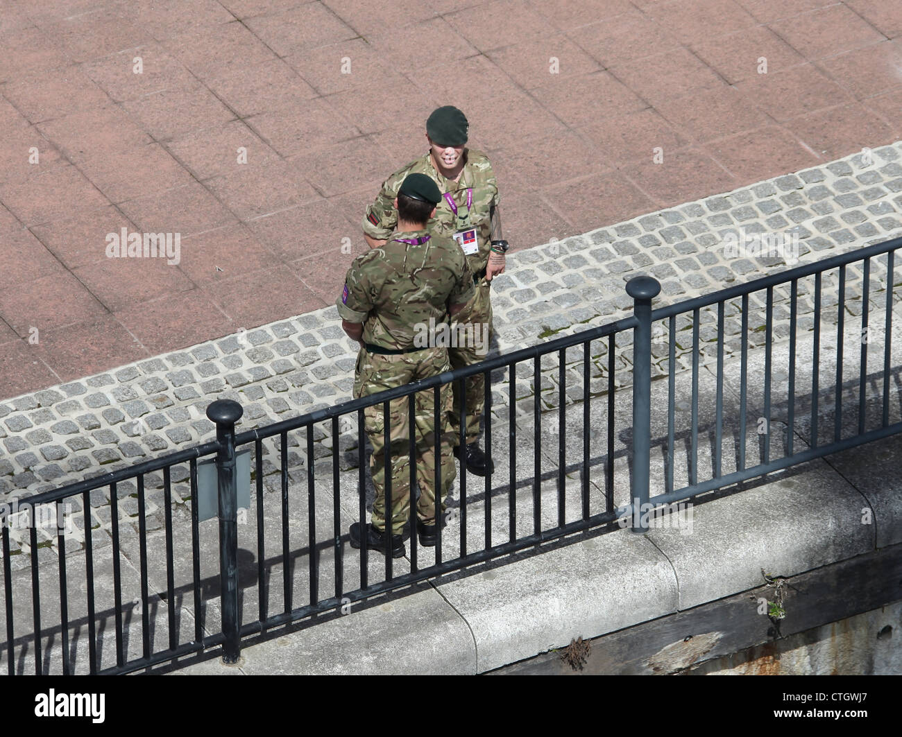 British Soldiers Working as Security Guards for the Olympic Games Stock ...