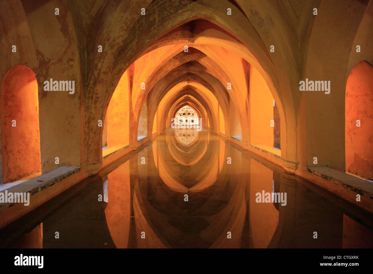 Spain, Andalusia, Seville, Alcazar, Baths of Dona Maria de Padilla ...